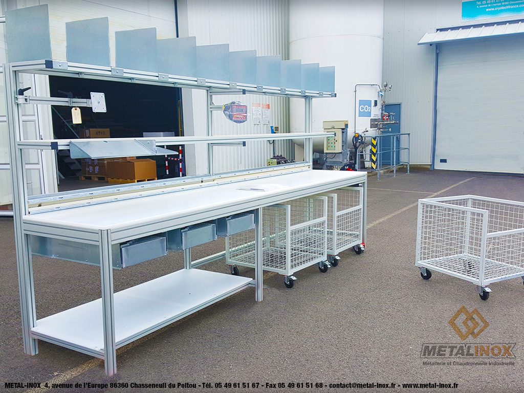 Lean concept | Mobilier modulable industriel | METALINOX