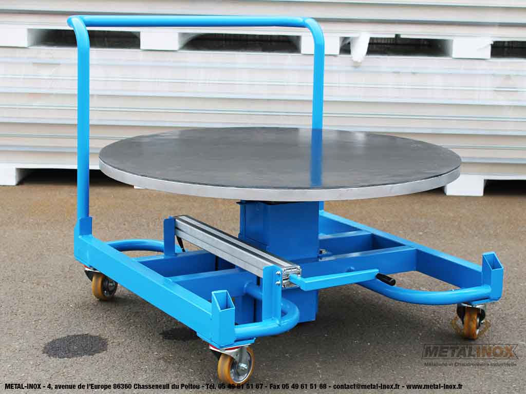 Table élévatrice rotative électrique | Plateau tournant | Metal-inox.fr